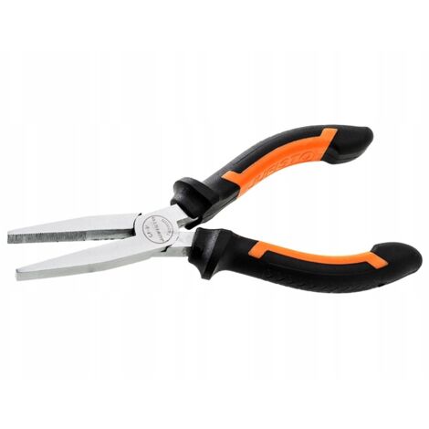ALICATE DE PUNTA PLANA CON MORDAZAS DENTADAS 160mm