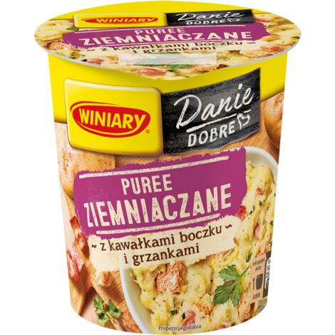 Puré de papas Winiary con tocino y crutones: una cena o refrigerio ...