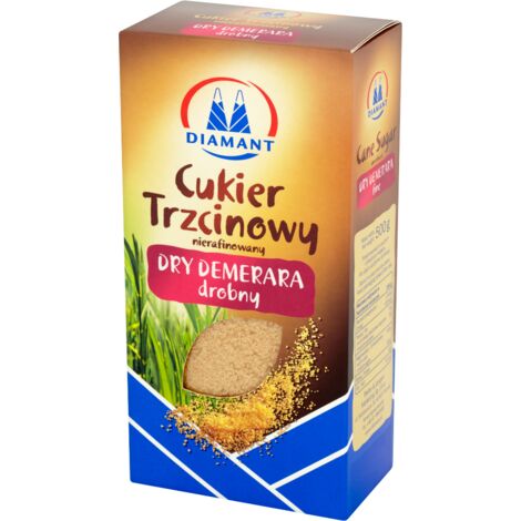Azúcar de caña Demerara Diamant - fino, 500 g - para café y repostería