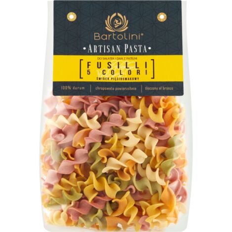 Pasta Artesanal Bartolini - Pasta Durum Remolino De 5 Sabores, 300g
