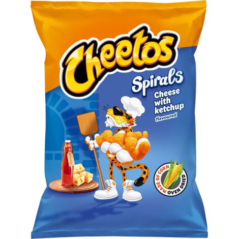 Cheetos Spirals Chips de maíz con sabor a queso y kétchup 130 g