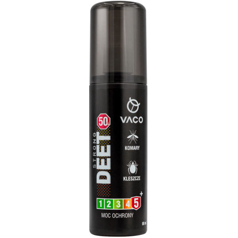 VACO Strong DEET - Líquido para mosquitos, garrapatas y jejenes 80 ml