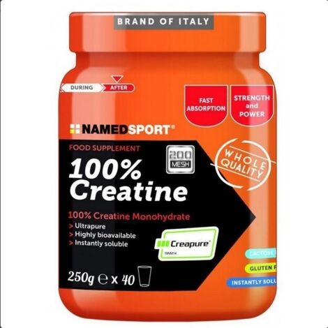NAMEDSPORT Creatina 100% - 250 g - Monohidrato para fuerza y masa muscular