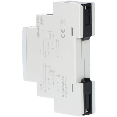 Relé biestable BIS-411BM con botón de control manual y memoria, montaje ...