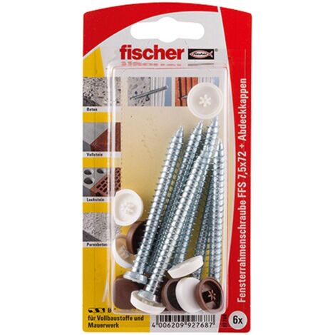 Fischer 6x vis pour châssis de fenêtre FFS 7,5x72 T30 - 92768