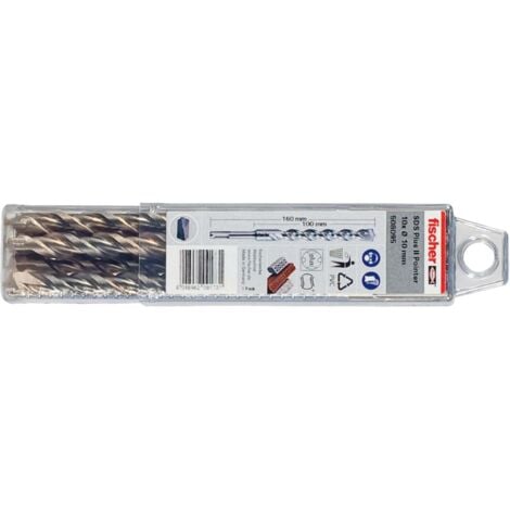Fischer 10x Forets SDS Plus II Pointer 10/100/160 QP - 531864