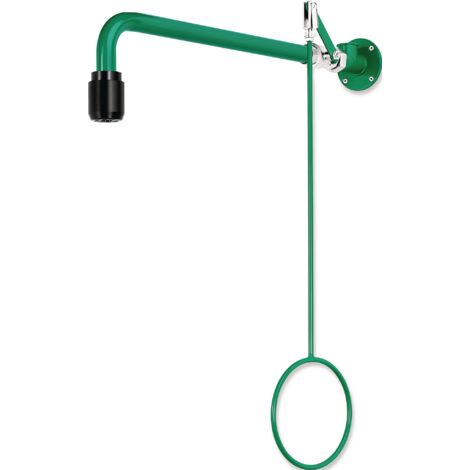 B-SAFETY, Douche de secours ClassicLine, montage mural, vert,