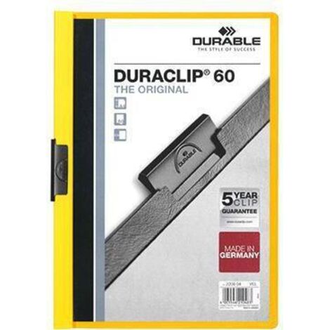 DURABLE Klemmmappe DURACLIP 60 220904 DIN A4 Hartfolie gelb