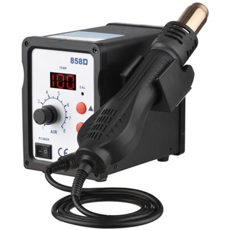 TONYSA Estación de soldadura 858D, 700 W, 220 V, pistola de aire caliente, LED, digital, para ...