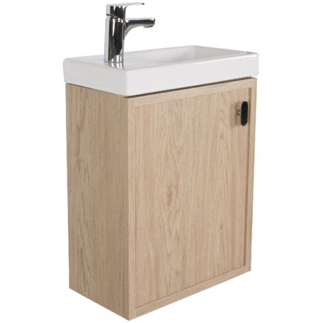 Mobile lavabo in rovere + set rubinetto FRAME