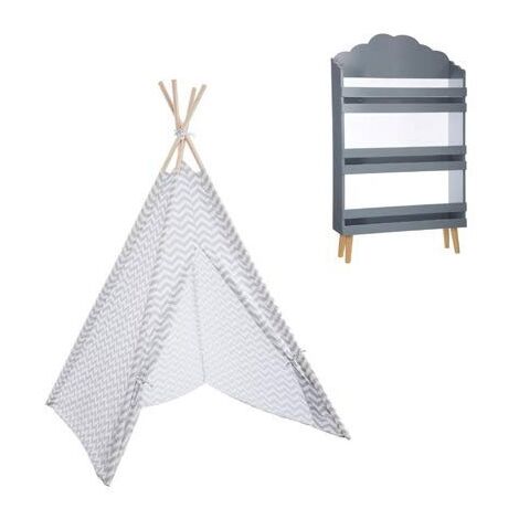 Tipi Grau Kind + Bibliothek Cloud Grau Atmosphera