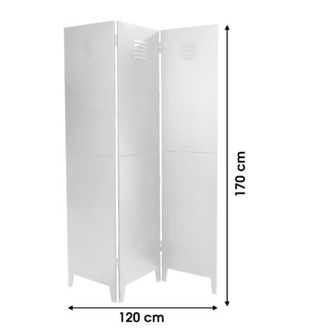 Industriel White Paravent En Metal 152087 Fornord