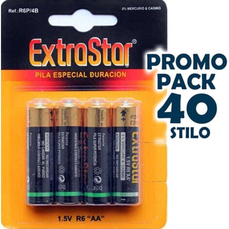 TrAdE Shop Traesio - Confezione Batterie Pile Pila Stilo Aa R6 1.5v 40 ...