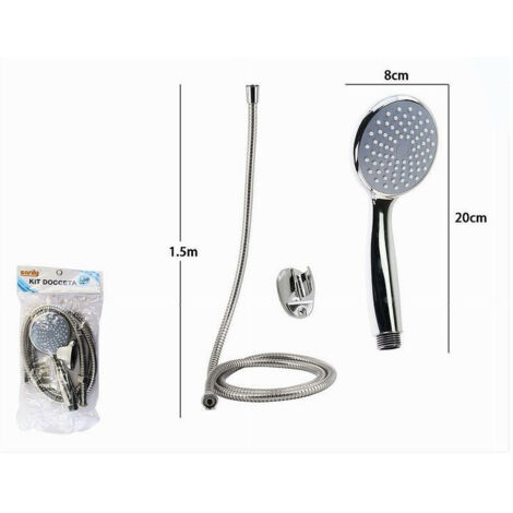 Cleafe - Kit Doccetta Doccino Tondo Soffione Doccia Bagno Con Laccio 1 ...