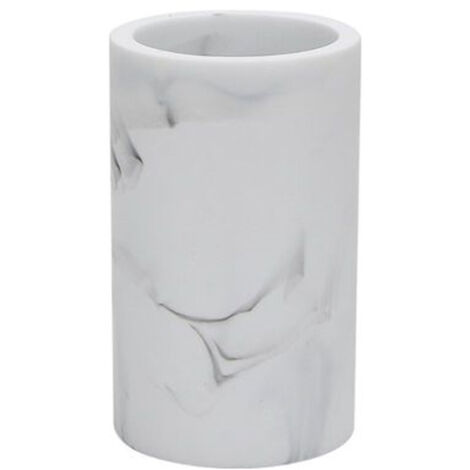 Cleafe - Bicchiere Porta Spazzolini Effetto Marmo Bianco Accessorio ...