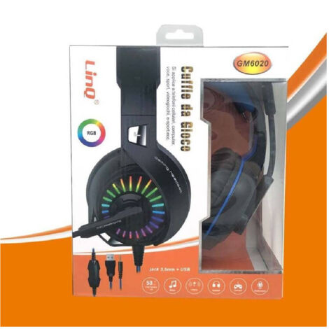 Linq - Cuffie Stereo Con Microfono Jack 3.5mm + Usb Con Led Gaming ...