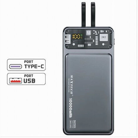 MaxTech - Power Bank Caricabatteria Portatile 10000 Mah Supercharge Pd ...