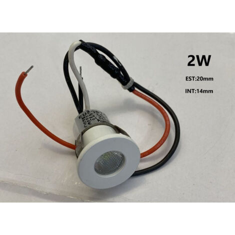 TrAdE Shop Traesio - Mini Faretto Led 2 Watt Incasso 3v-5v Colore Luce ...