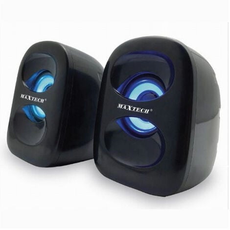 MaxTech - Casse Pc Audio Speaker 10w Con Luce Rgb Portatili Altoparlanti Maxtech Ca-ss001