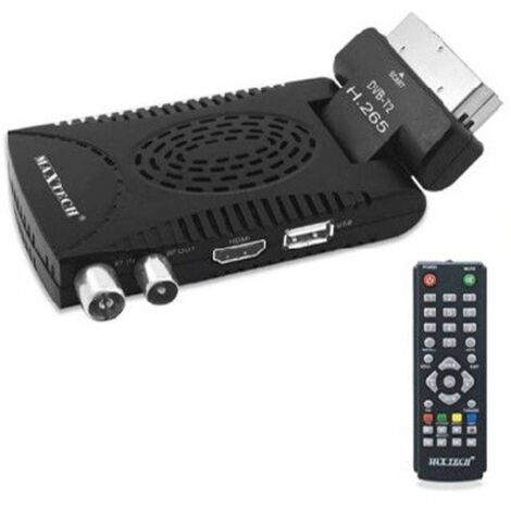 MaxTech - Ricevitore Digitale Terrestre Dvb-t2 H265 Hevc 10bit Decoder Dgt005 Hdmi Scart Usb