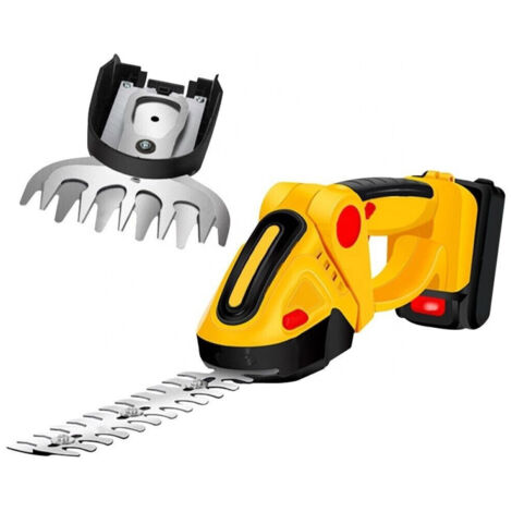 TrAdE Shop Traesio - Tagliasiepi A Doppia Batteria 26v 3.0ah Taglia Bordi 2 In 1 Lama 20cm Fd-001