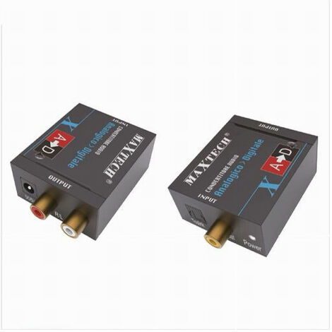 MaxTech - Convertitore Audio Da Analogico R/l A Digitale Coassiale Toslink Maxtech Dk-202