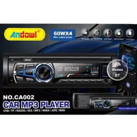 Andowl - Autoradio Lettore Mp3 Sistema Audio Auto 1 Din Bt Usb Aux Fm ...
