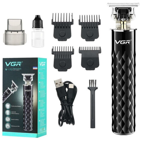 MaxTech - Trimmer Rasoio Tagliacapelli Professionale Ricaricabile Impermeabile Vgr V-170