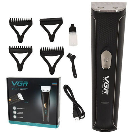 MaxTech - Tagliacapelli Barba Trimmer Professionale Portatile Ricaricabile Usb Vgr V-021