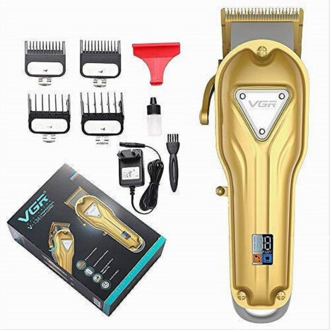 MaxTech - Tagliacapelli Con Display Led A Colori Professionale Ricaricabile Rasoio Vgr V-134