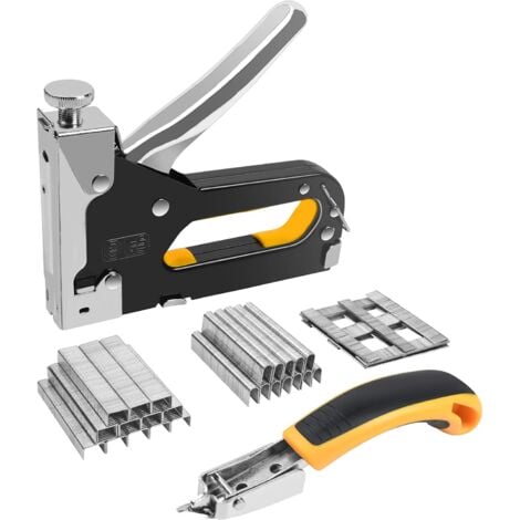 Wall Stapler, 3-in-1 Hand Stapler with 3000 Staples and Staple Remover ...