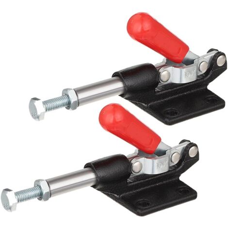 Set of 2 metal toggle clamps, hose clamps, 32 mm, 227 kg