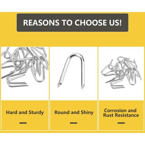 140pcs Galvanized Steel Spikes, Fence Spikes, Wire Mesh Spikes, 1.2x1 ...