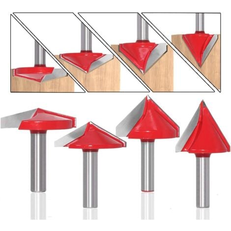 6pcs Straight V Groove Router Bit 60° 90° 120° 8mm Shank 3D V Shaped ...