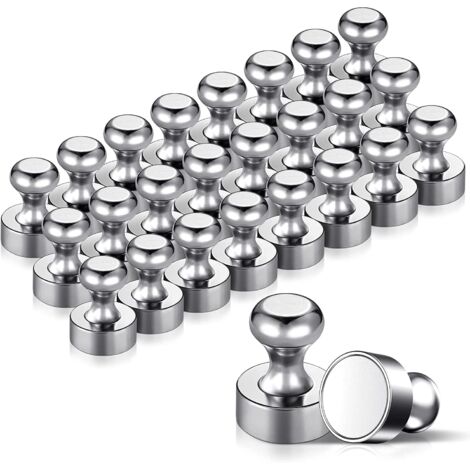 Pack of 24 metal magnets, strong magnet, 12 x 16 mm - stainless steel ...