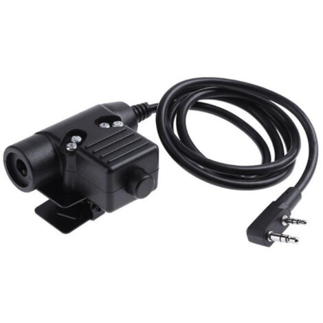 U94 Kenwood 2-pin Push-to-Talk PTT connector for Airsoft Walkie Talkie ...