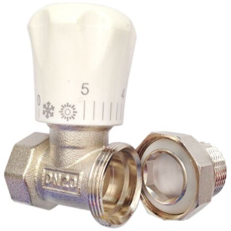 Brass Thermostatic Radiator Valve 1/2 inch Straight Type DN15 Automatic ...