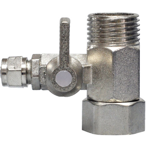 Shut-off valve, shut-off valve T-adapter 3/8 x 3/8 x 1/4 for connecting ...
