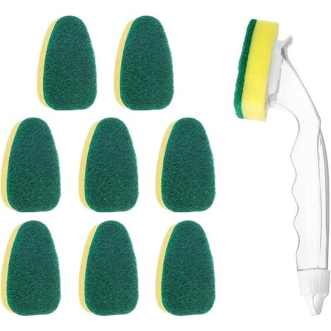 Magic Wand Sponge with Handle, Kitchen Scrubbing Brush, Dishwashing ...