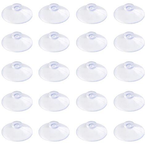 20pcs Transparent Suction Cups 2cm PVC Plastic Suction Cups without ...