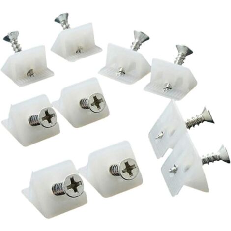 200pcs Drawer Reinforcement Bracket White Screw Repair Fixing Drawer ...