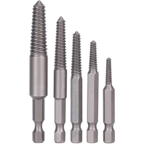 Screw Drill Bit Bolt Removal Tool 5pcs Broken Screw Removal Tool with ...