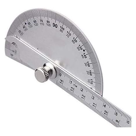 0-180 Degree Round Head Protractor, Multifunctional Stainless Steel ...