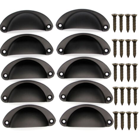 10pcs Vintage Shell Handles for Drawers Cabinets Kitchen Furniture ...