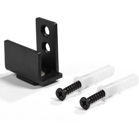 Wall mounting with black carbon steel sliding door guide for robust ...