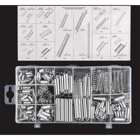 200 pieces spring assortment tension springs Various small tension and ...