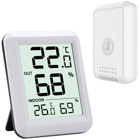 Indoor and Outdoor Thermometer - Digital Hygrometer Thermometer with ...
