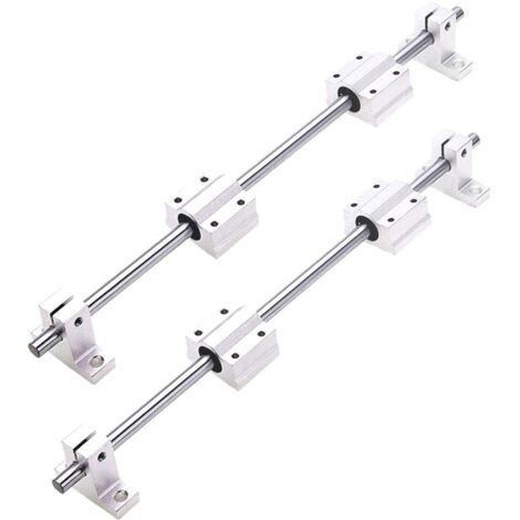 2 x 500 mm linear shaft Ø 8 mm horizontal linear guide ball bearing + 4 ...