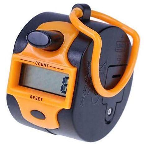 5-Digit Manual Digital Counter for Lap/Sport/Coach/School/Event (Orange)