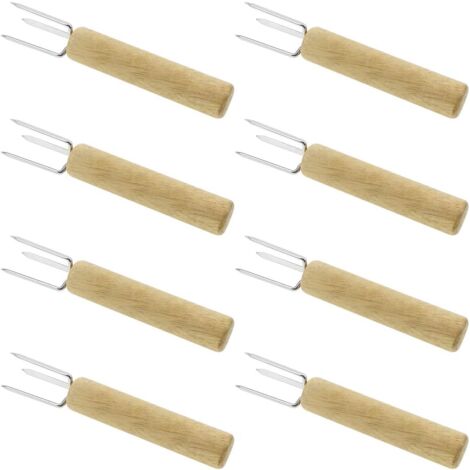 Corn Skewers, Set of 8, Corn Forks with 3 Prongs Stainless Steel, Fruit ...